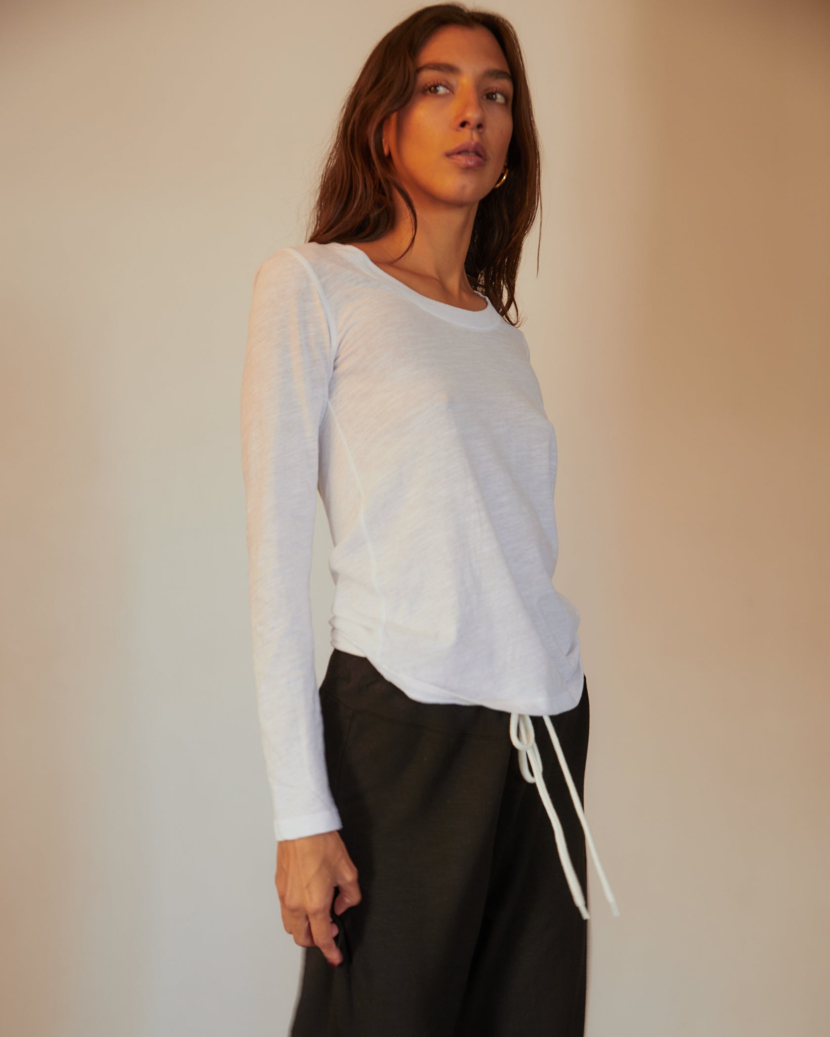 Textured Tri-Blend Fitted Long Sleeve Crew – MONROW