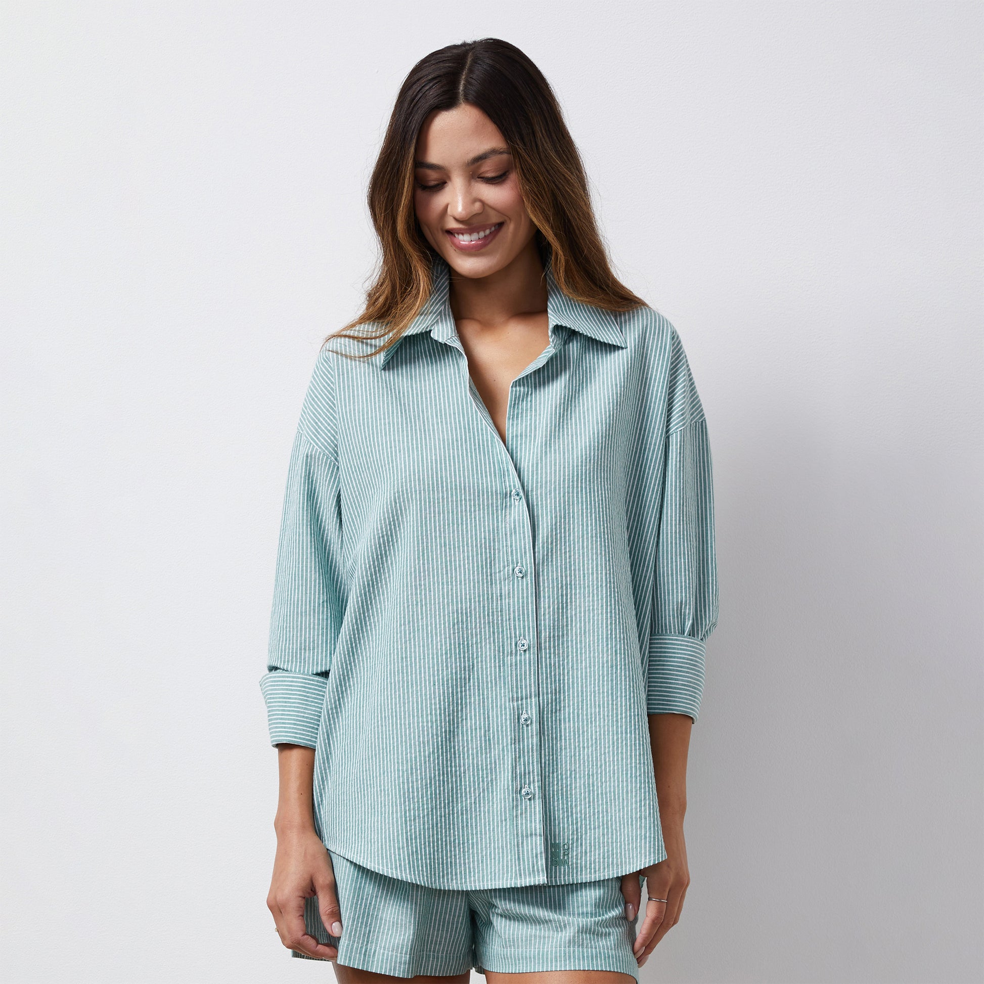 Stripe Poplin Oversized Shirt – MONROW