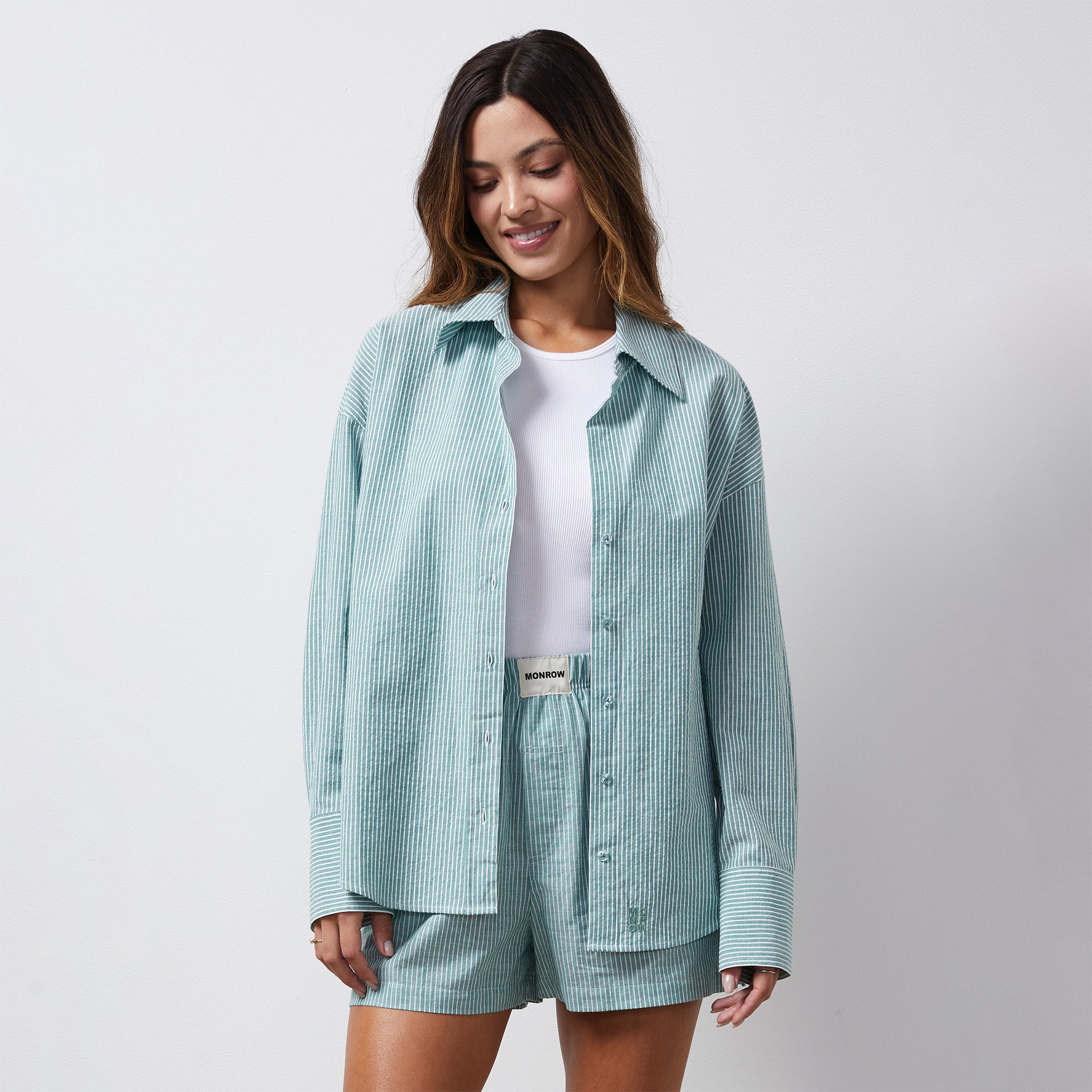 Stripe Poplin Oversized Shirt – MONROW